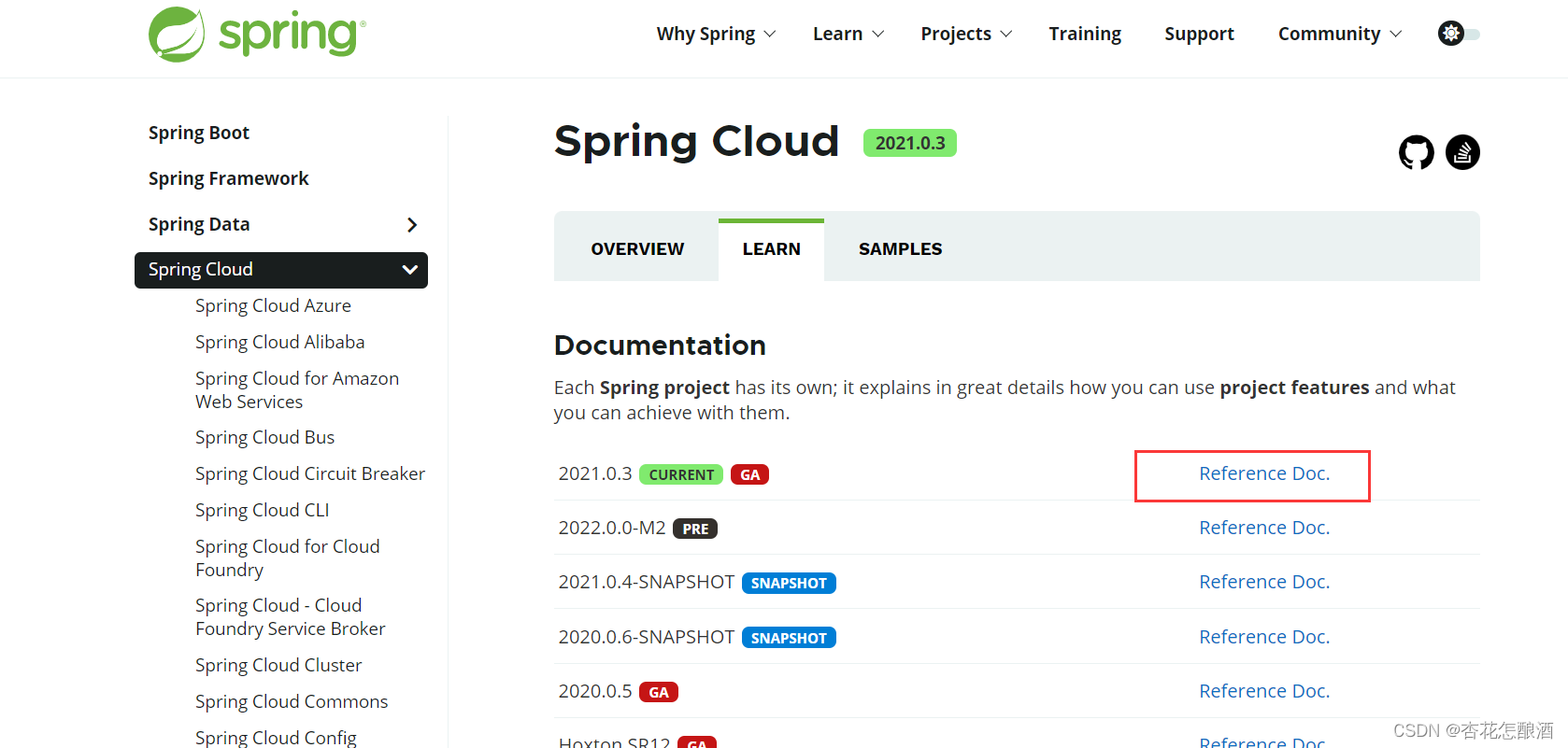 教你如何查看SpringCloud Alibaba、Spring Clou 和 SpringBoot对应版本_怎么看项目是用spring cloud alibaba-CSDN博客