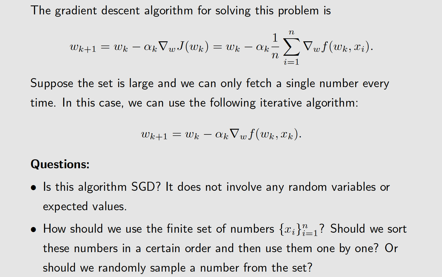 RL-赵-(六)：随机逼近/Stochastic Approximation（SA）【无需目标函数】、RM算法、随机梯度下降（SGD）【需目标函数】【采样须独立同分布】【BGD-＞MBGD ...
