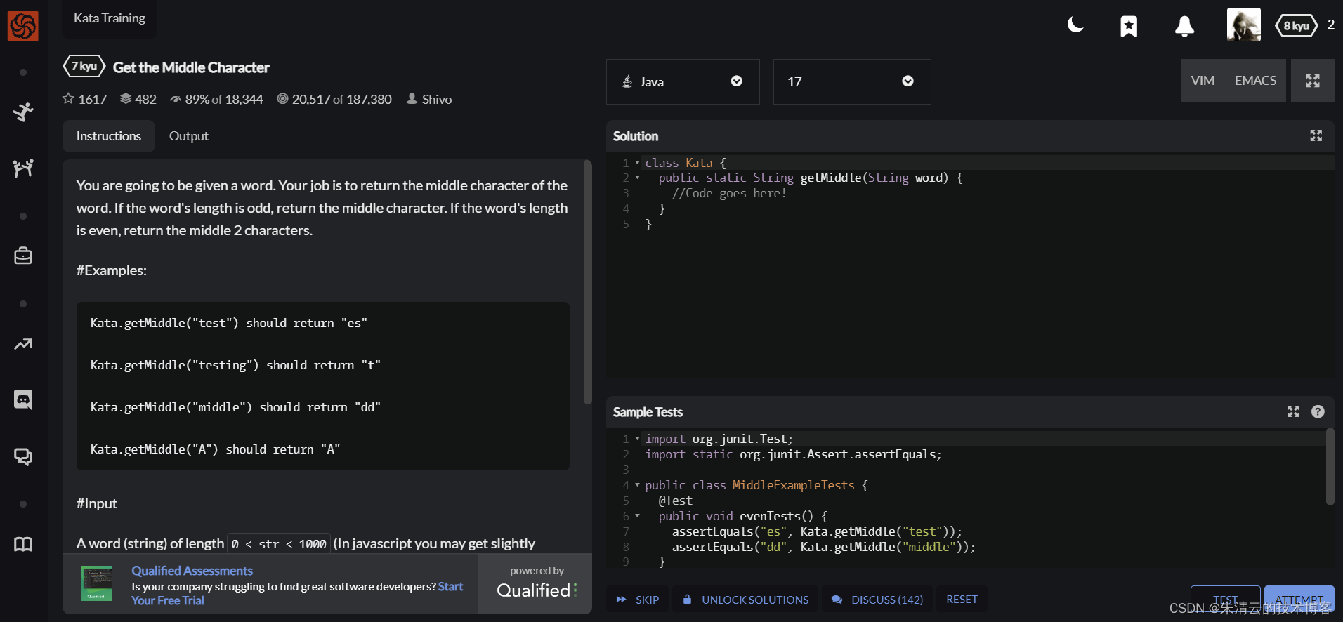 codewars另一个可以锻炼代码编程能力的网站_codewars中文网站-CSDN博客