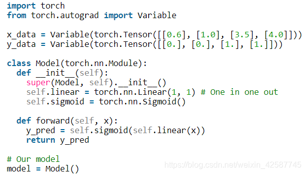 PyTorch实现Logistic regression_pytorch logistic regression-CSDN博客