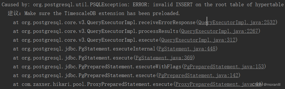 postgresql插入数据报错 invalid INSERT on the root table of hypertable-CSDN博客