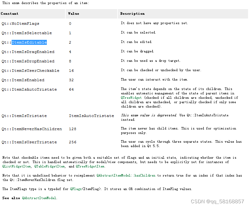 PyQt QTreeWidget 双击条目编辑及出现type object ‘ItemFlags‘has no attribute ‘ItemIsEditable‘ 错误的解决方法详解 ...