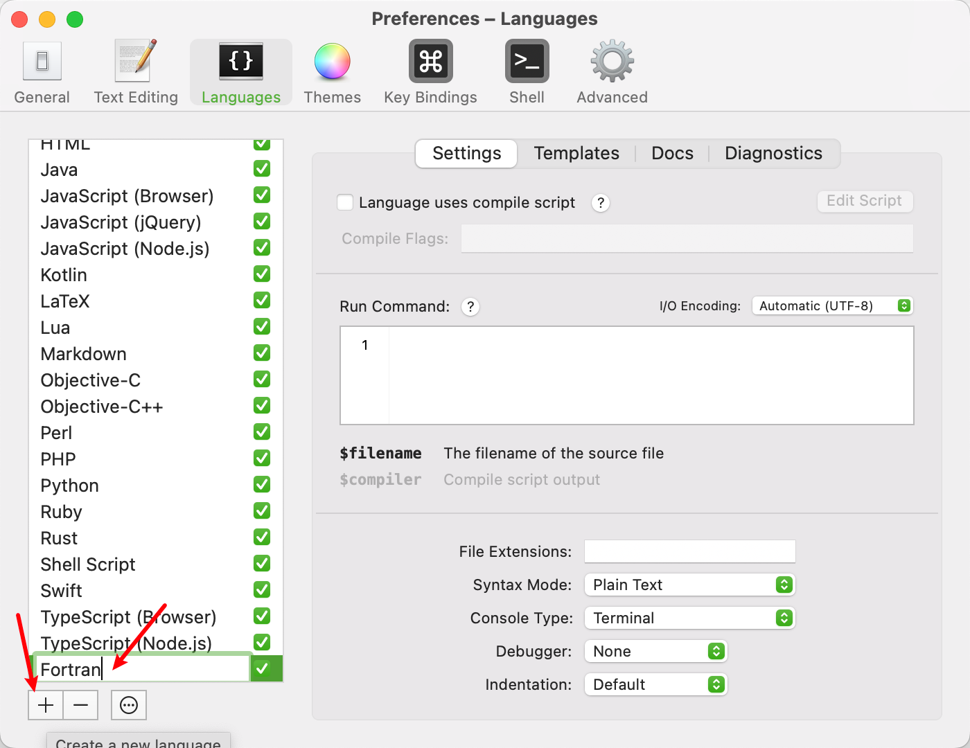 macOS使用CodeRunner快速配置fortran环境_mac gfortran-CSDN博客