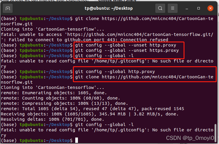fatal: unable to access ‘https://github.com/mnicnc404/CartoonGan-tensorflow.git/‘: GnuTLS recv ...