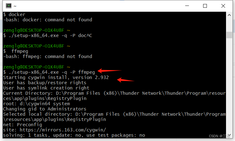 cygwin 命令行安装库_cygwin安装库-CSDN博客