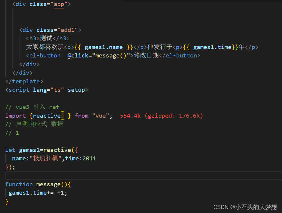 Vue3 学习 基本类型响应式数据语法（ref Reactive）vue3 Ref Reactive 范型 Csdn博客