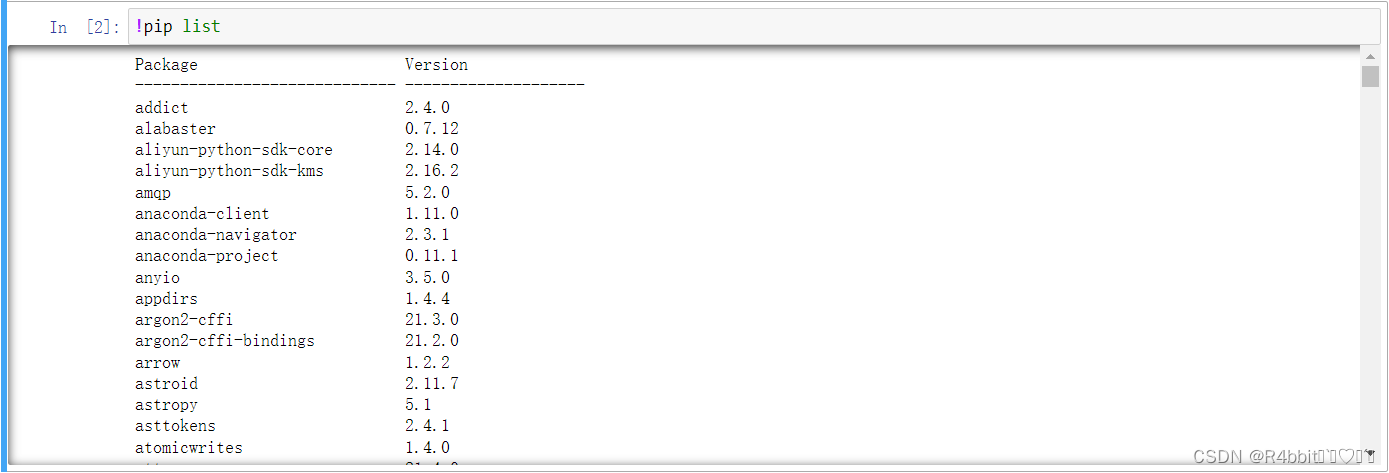 Anaconda Prompt和Jupyter Notebook下使用pip list输出结果不同的原因_jupyter pip list ...
