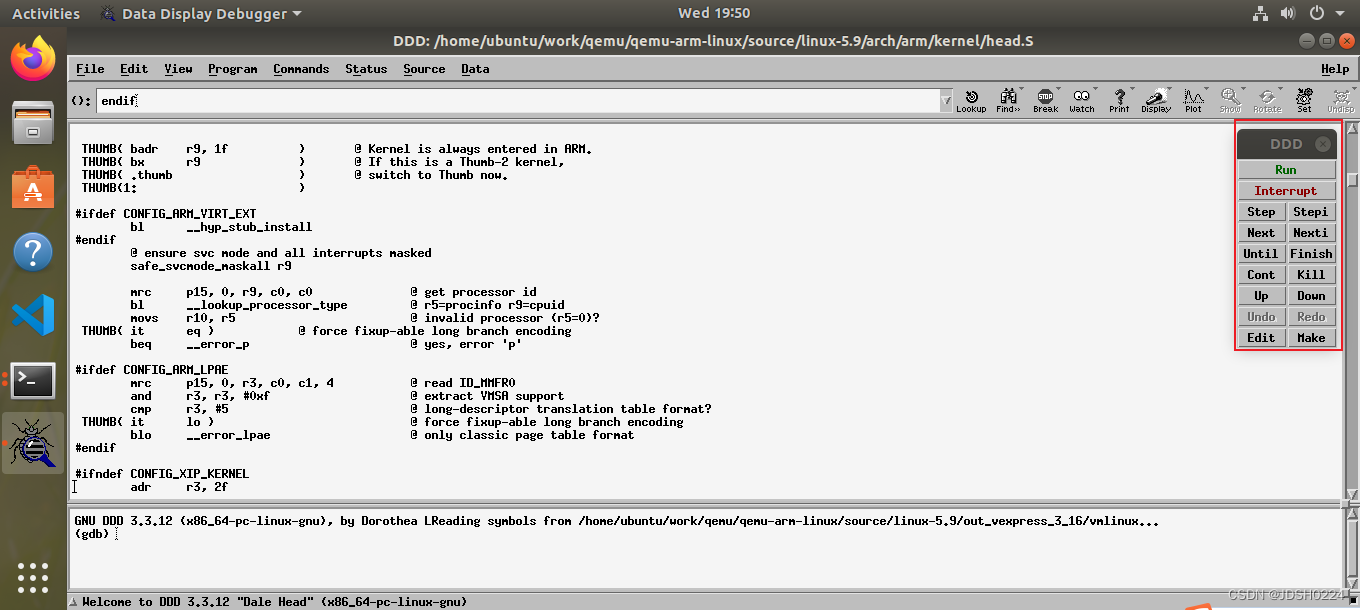 qemu+gdb+ddd调试linux内核_gdb ddd-CSDN博客