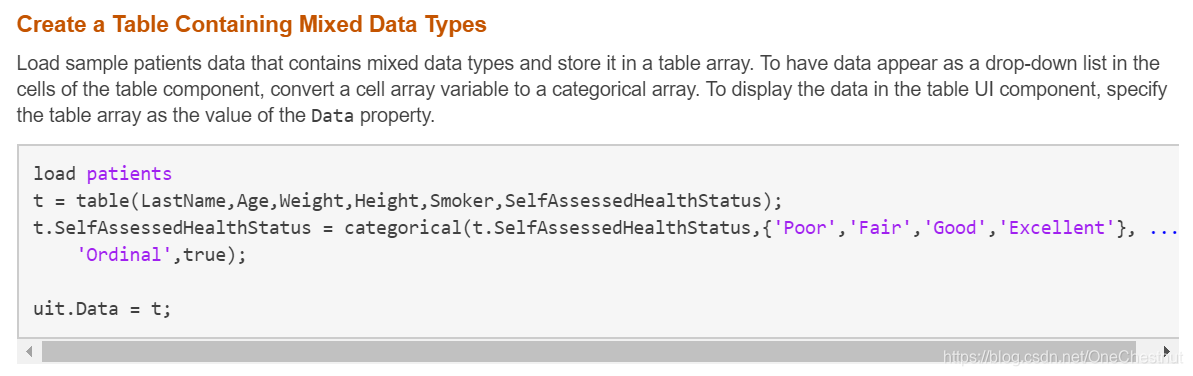 [MATLAB App Designer] 在同一个UITable中显示/输入不同类型的数据_appdesigner怎么实现表格控件每一个空格可以输入数组-CSDN博客