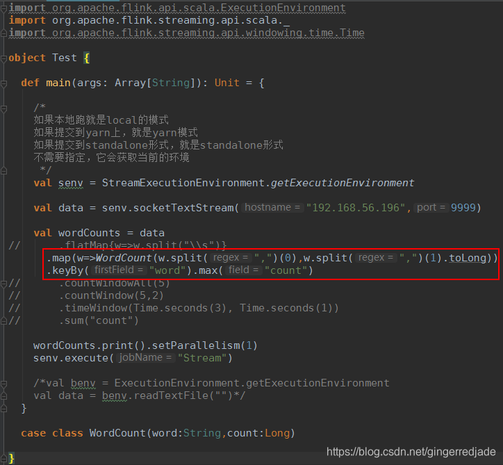 Flink基础入门实例【Scala简单统计WordCount、Window使用、选取输入中最大/小的值】_flink找出输入数据的最大值-CSDN博客
