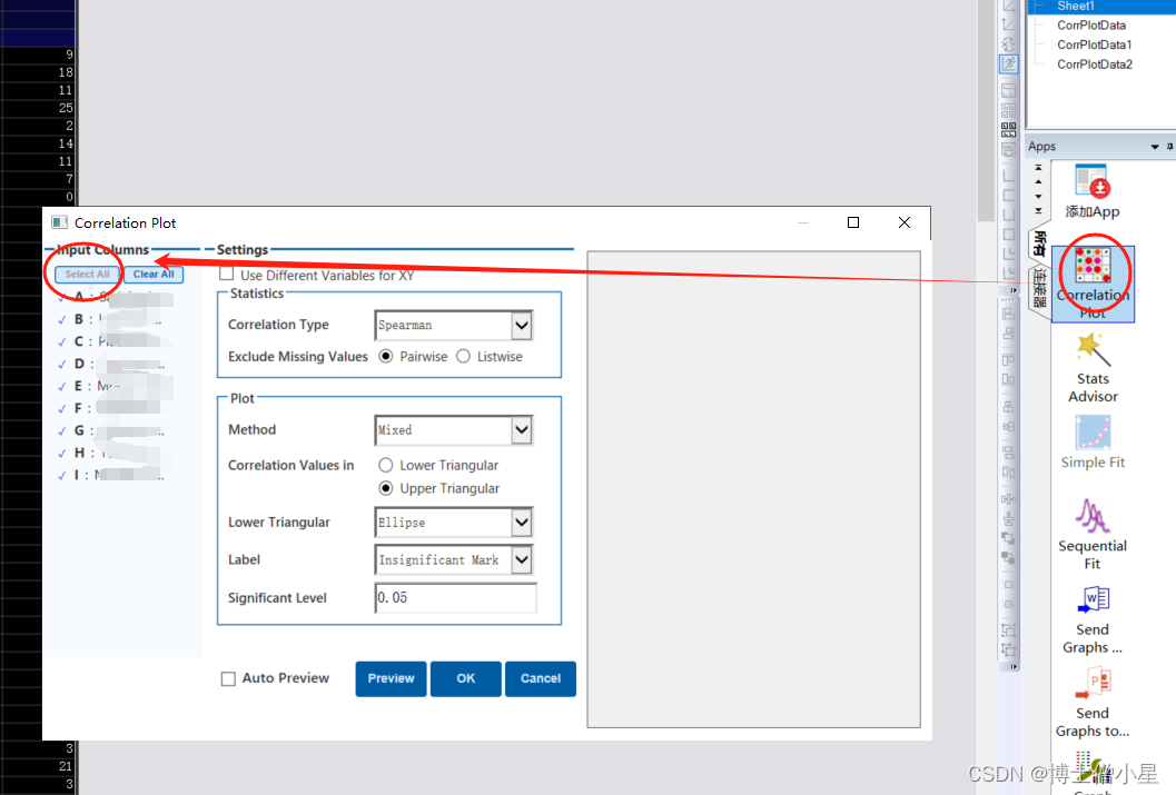 科研学习|可视化——Origin绘制相关性系数矩阵_correlation plot插件-CSDN博客
