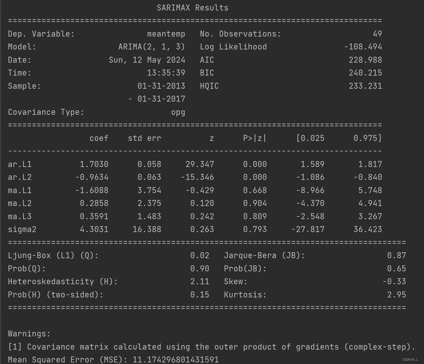 ARIMA模型与LSTM模型在气候数据时间序列预测中的比较研究_lstm与arima区别-CSDN博客