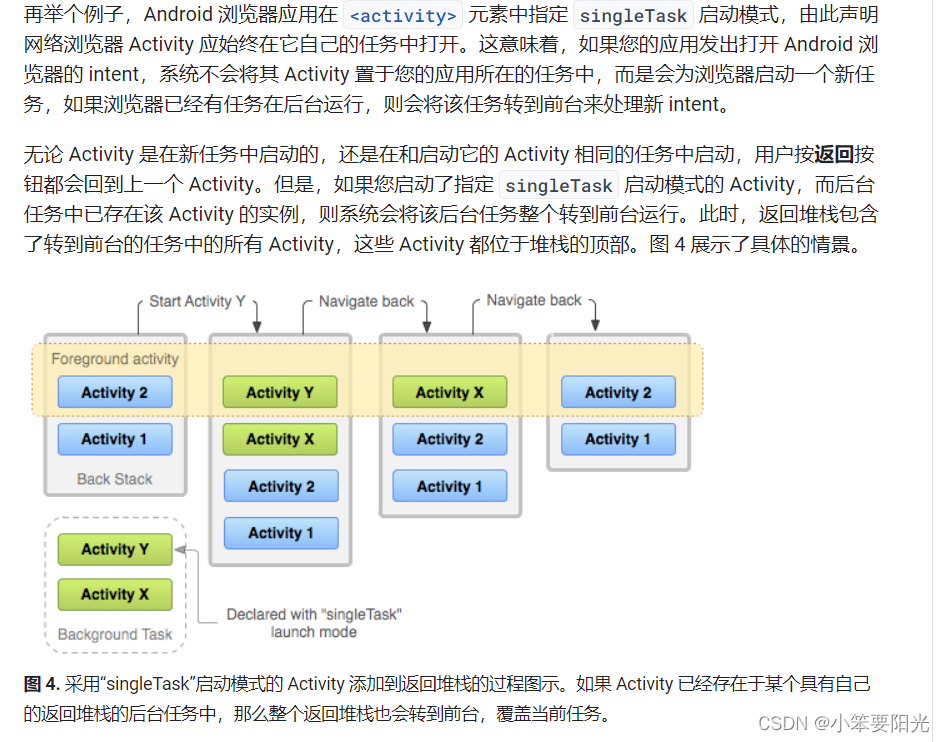 Activity启动模式之SingleTask模式各种跳转_singletask应用之间跳转-CSDN博客
