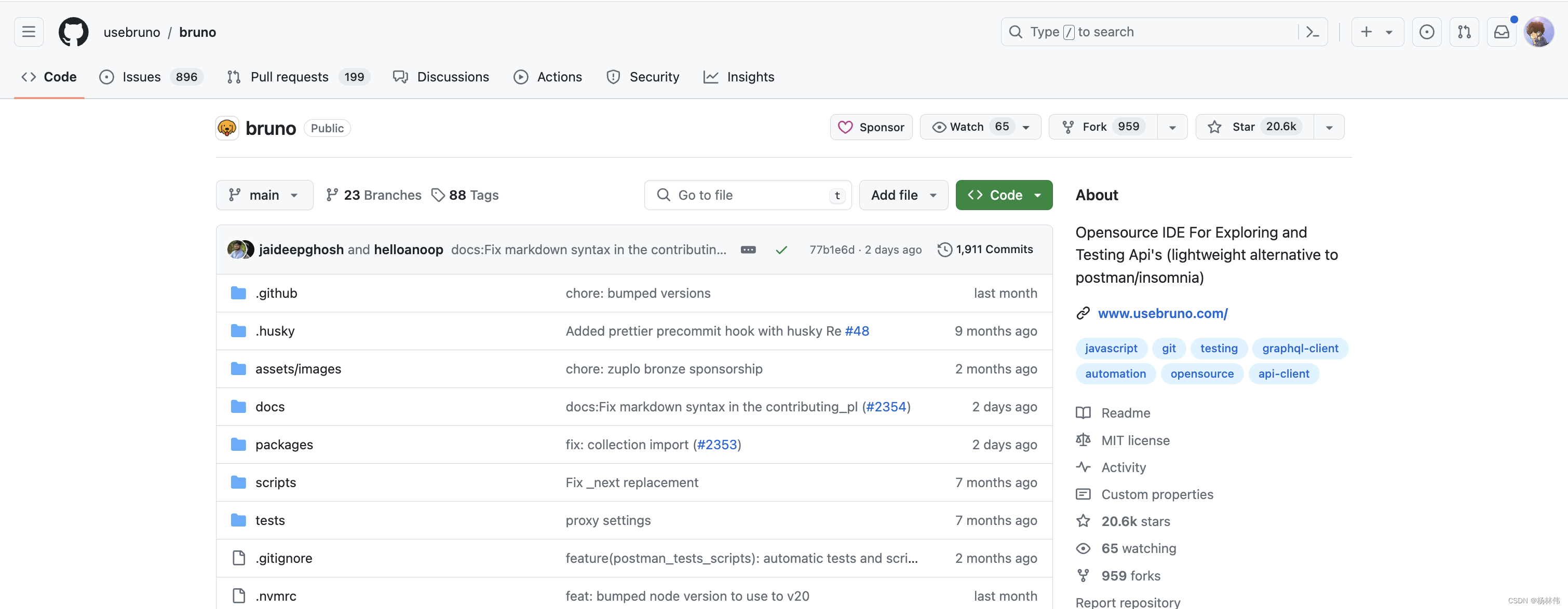 Bruno - Github最heat的API客户端_bruno github-CSDN博客