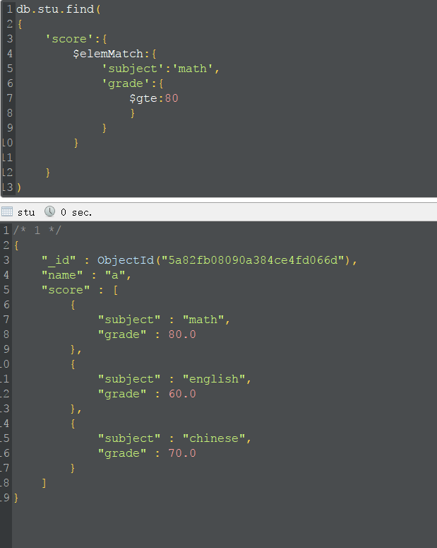 MongoDB——$elemMatch(数组的内嵌文档查询匹配)-CSDN博客