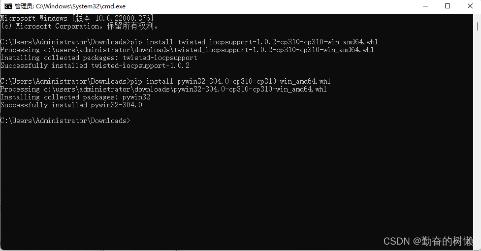 【Python】Windows11安装Twisted、pywin32插件_pywin32-306-cp310-cp310m-CSDN博客