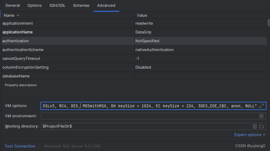 DataGrip2023配置连接Mssqlserver、Mysql、Oracle若干问题解决方案_tlsv1 was negotiated ...