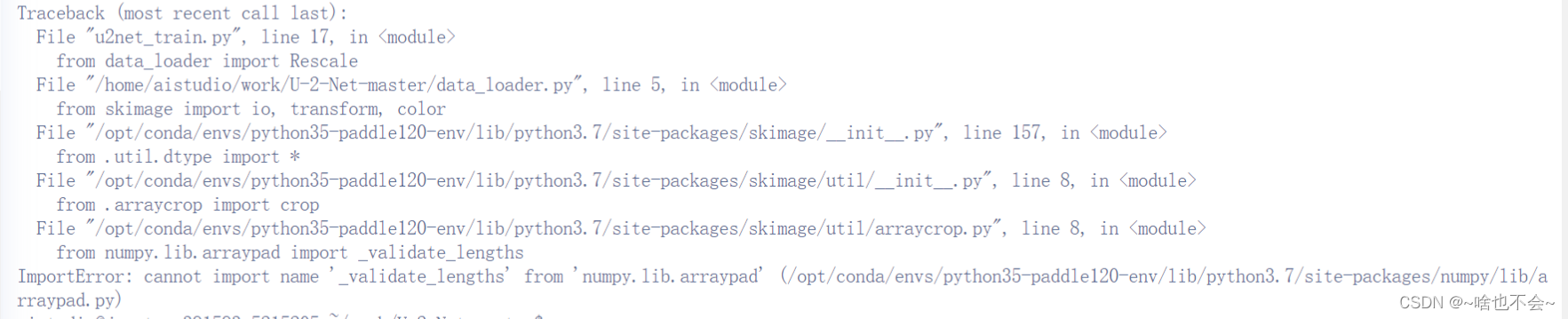 成功解决cannot import “_validate_lengths“ from ‘numpy.lib.arraypad’_scikit-image-0.19.3-CSDN博客