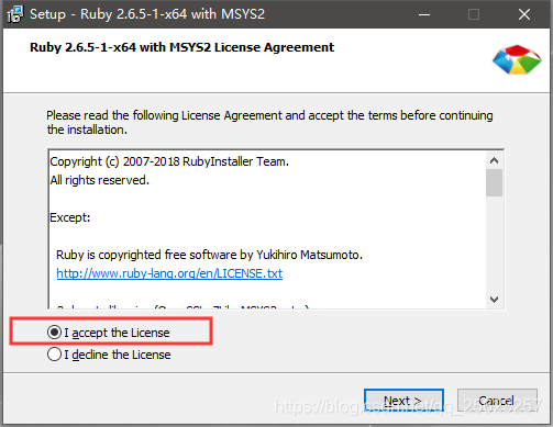 第一章：Ruby 安装 - Windows_rubyinstaller-2.6.5-1-x64-CSDN博客