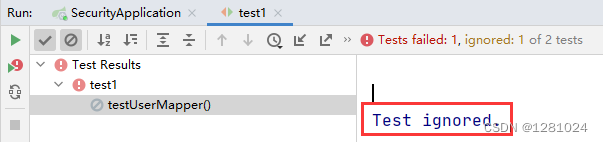 SpringBoot测试报Test ignored错误_test ignored.-CSDN博客