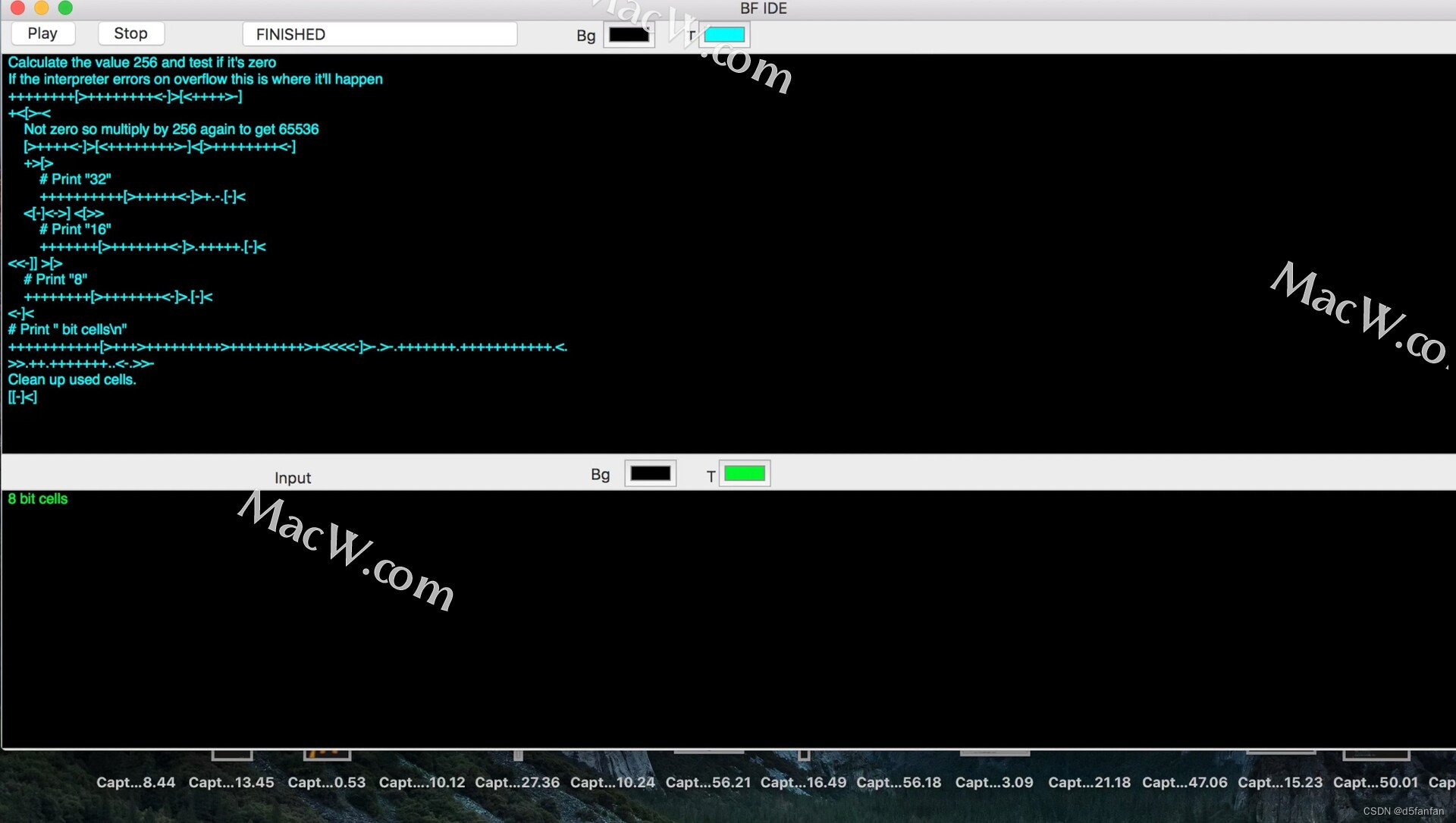 Brainfuck编程语言的集成开发：BF_IDE for Mac_bf编译器-CSDN博客
