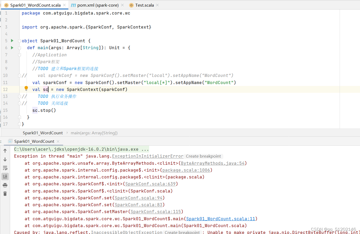 spark的wordcount出错了怎么改啊_error: spark job com.intel.hibench.sparkbench.micr-CSDN博客