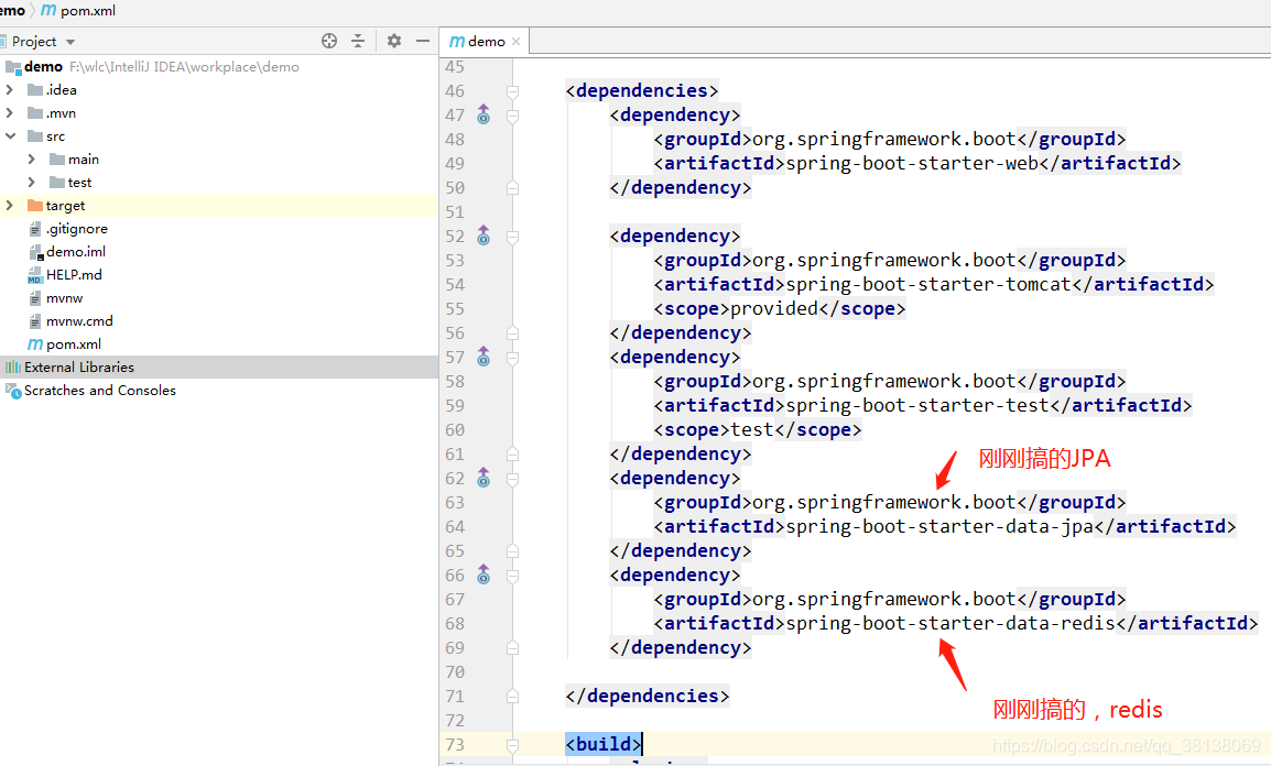 IntelliJ IDEA中如何再次调出springboot的依赖窗口，随时可以根据喜好导入和移除插件_idea 导依赖进度窗口-CSDN博客