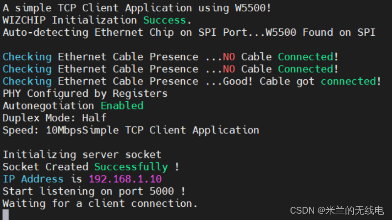 STM32+W5500+以太网应用开发+002_TCP 服务器和客户端_w5500 tcp客户端-CSDN博客