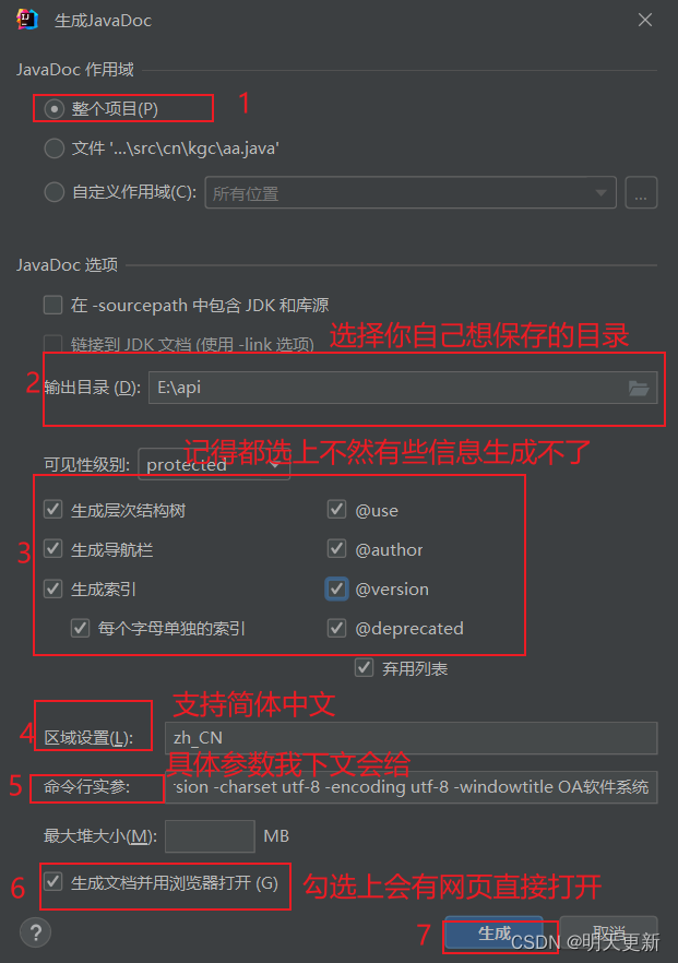 JavaDoc.exe生成api-CSDN博客