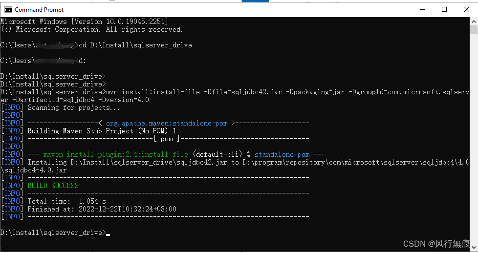 Maven导入sqlserver驱动jar包依赖包到本地仓库并引用-CSDN博客