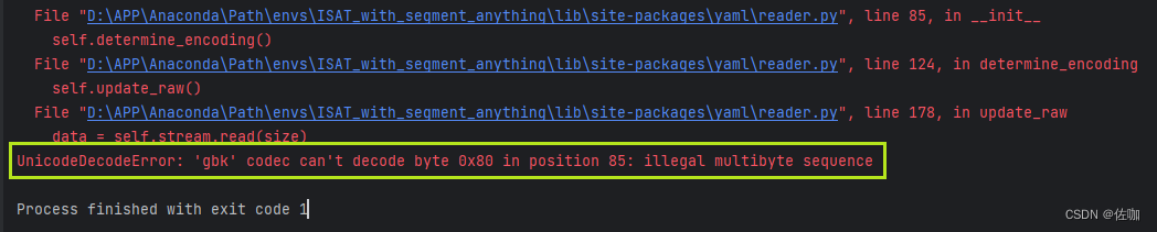 解决问题：UnicodeDecodeError: ‘gbk‘ codec can‘t decode byte 0x80 in position 85: illegal multibyt ...