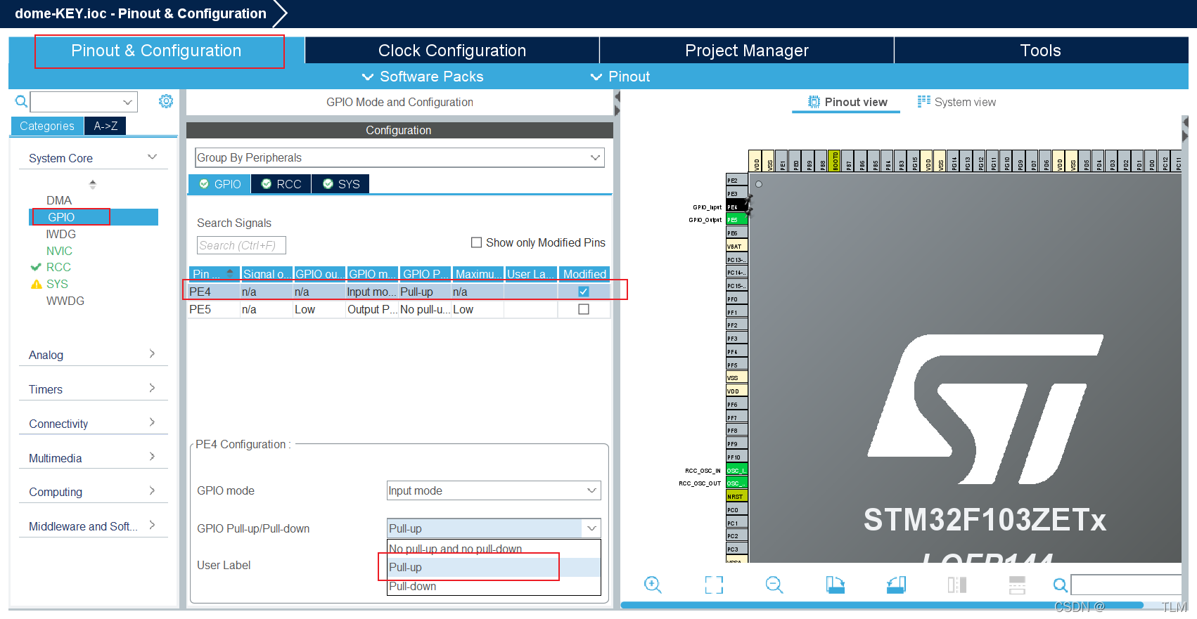 STM32CubeIDE入门教程：按键输入控制LED灯翻转_stm32 cube 按键控制灯-CSDN博客