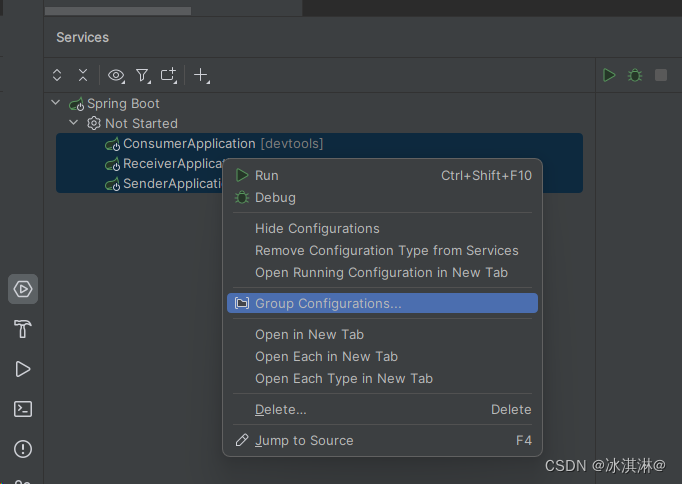 IDEA2023中使用run Dashboard面板?实现批量运行微服务-CSDN博客