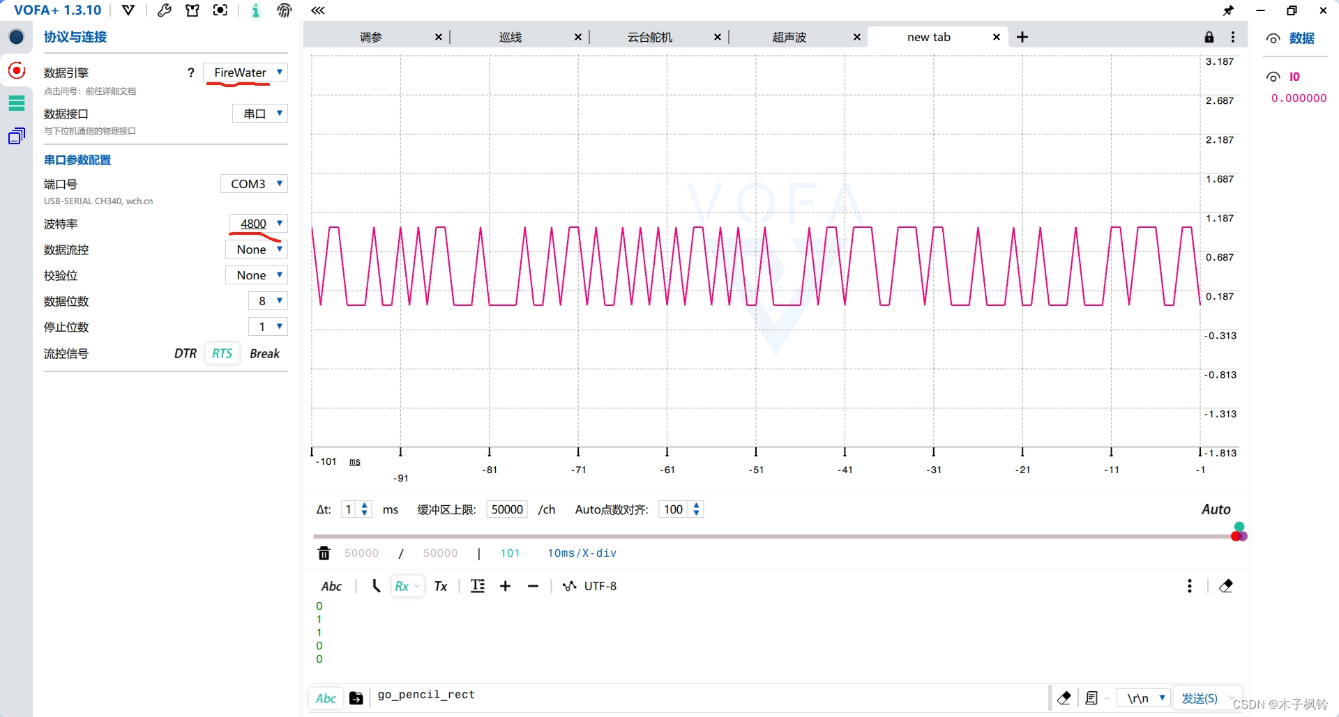 DSP28335学习笔记：Uartb通信使用Vofa+上位机_vofa+ dsp-CSDN博客