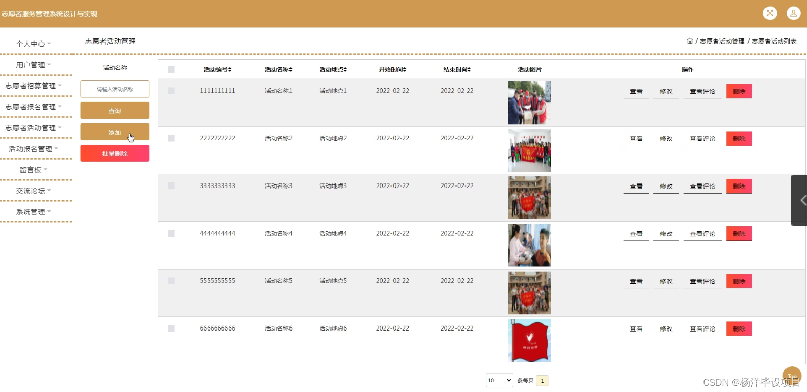 志愿者服务管理系统设计与实现(JSP+java+springmvc+mysql+MyBatis)_志愿服务管理平台mysql+jdbc+servlet+jsp+html+css+js-CSDN博客