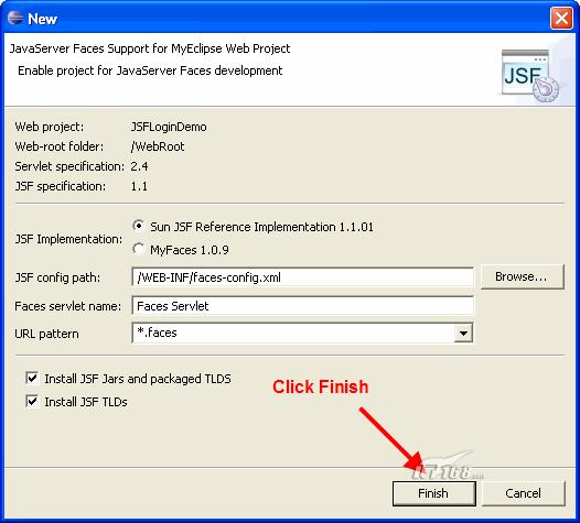 MyEclipse开发JSF之创建工程浅析_jsf 工程-CSDN博客