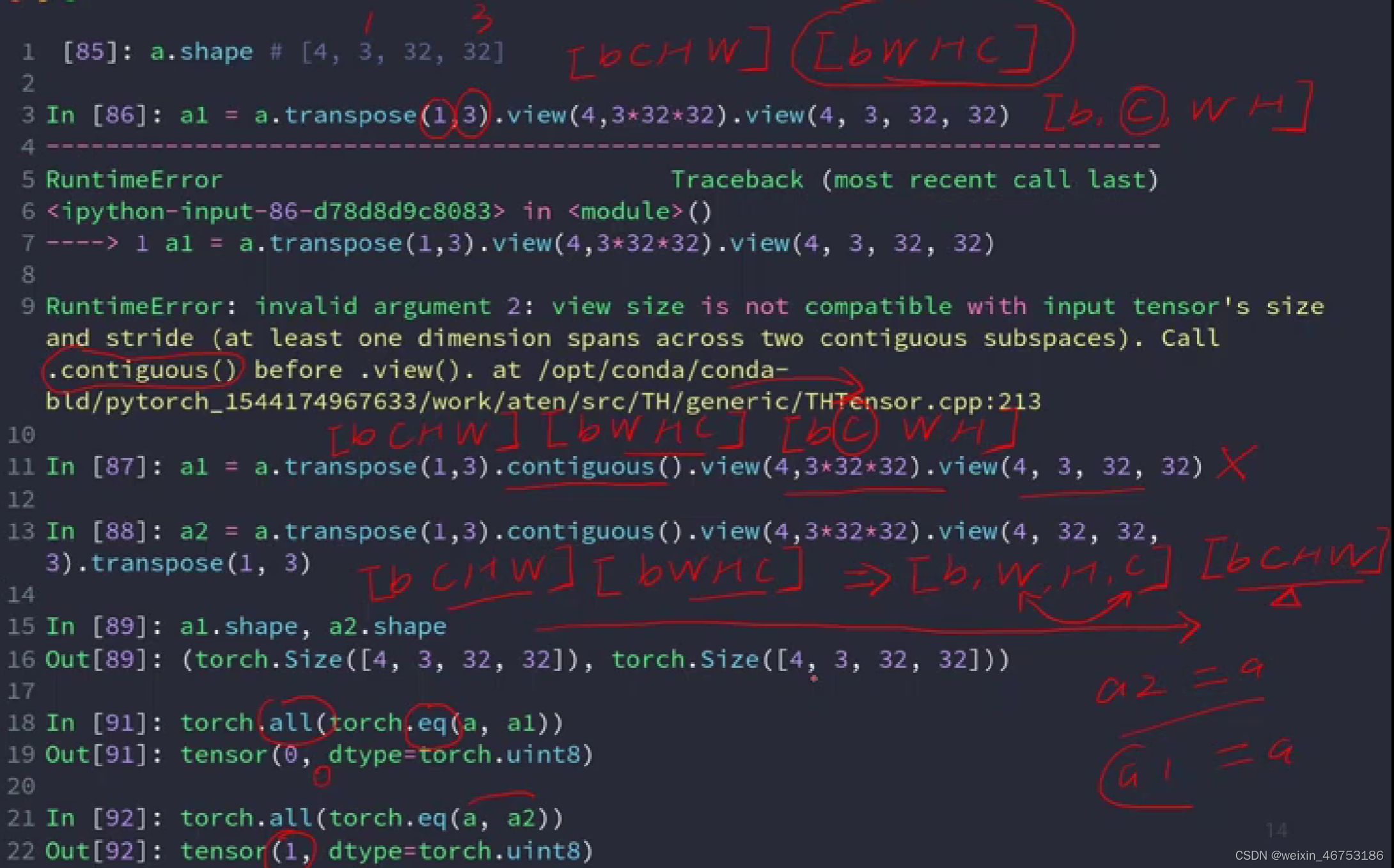 Pytorch学习笔记（六）——tensor维度变换怎么把4维的tensor变成3维 Csdn博客