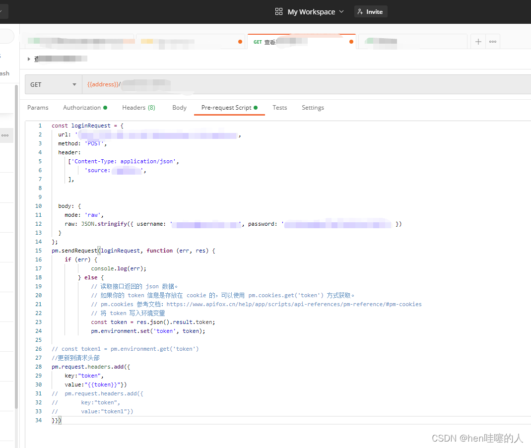 postman接口测试 collection添加Pre-request Scripts 解决登录依赖token问题_postman给collection设置登录信息-CSDN博客