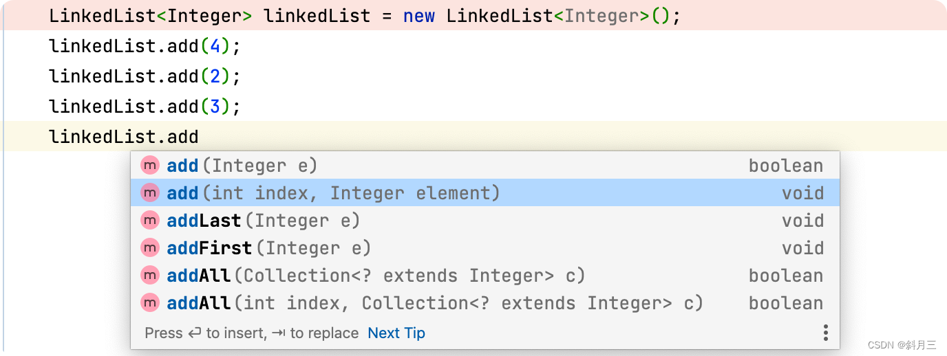 LinkedList方法解析_linkedlist peeklast、-CSDN博客