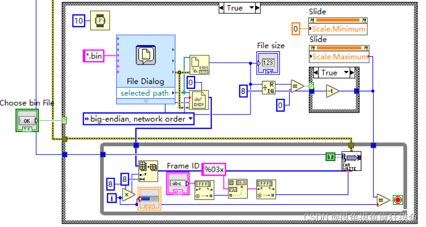 【LabVIEW】基于kvaser的 hex/bin 文件发送_labview can uds-CSDN博客