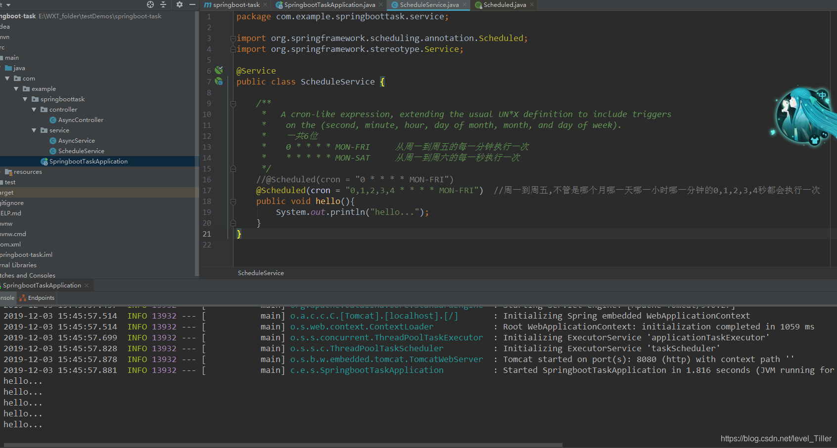 springboot任务之定时任务_cron-like expression-CSDN博客