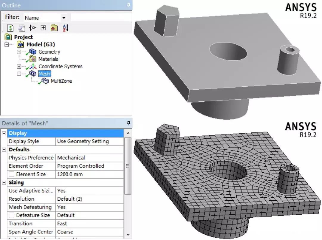 icem网格划分如何给内部面网格_ANSYS Workbench Meshing网格划分的几种方法-CSDN博客