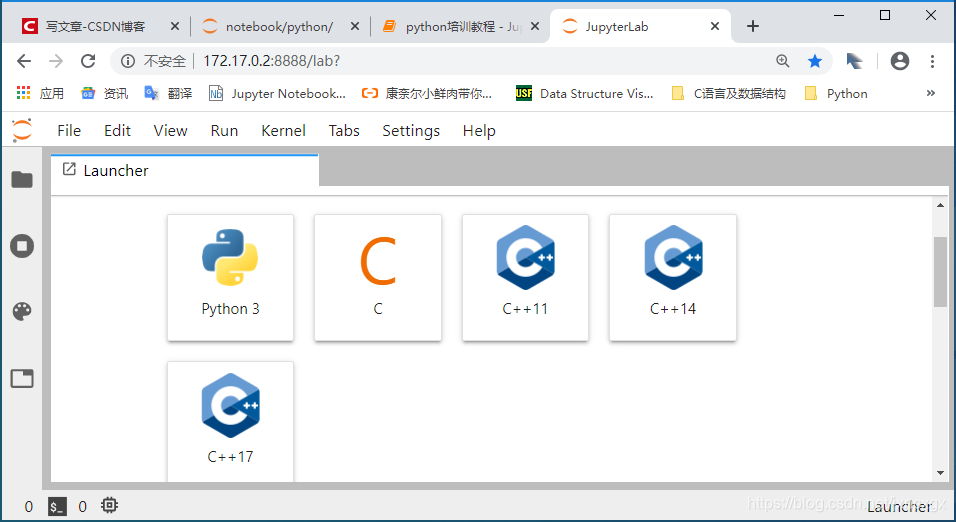 jupyter lab 安装与远程使用（并配置C/C++ kernel）_jupyterlab 安装java c++-CSDN博客