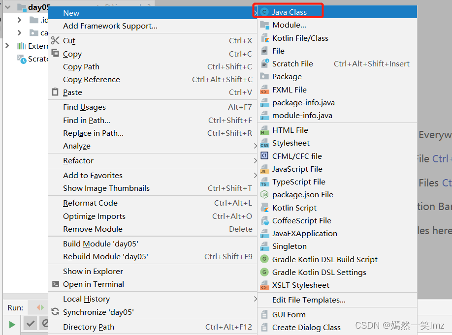 【InterlliJ IDEA问题解决】IDEA新建时没有Java Class选项_idea新建项目没有java选项-CSDN博客