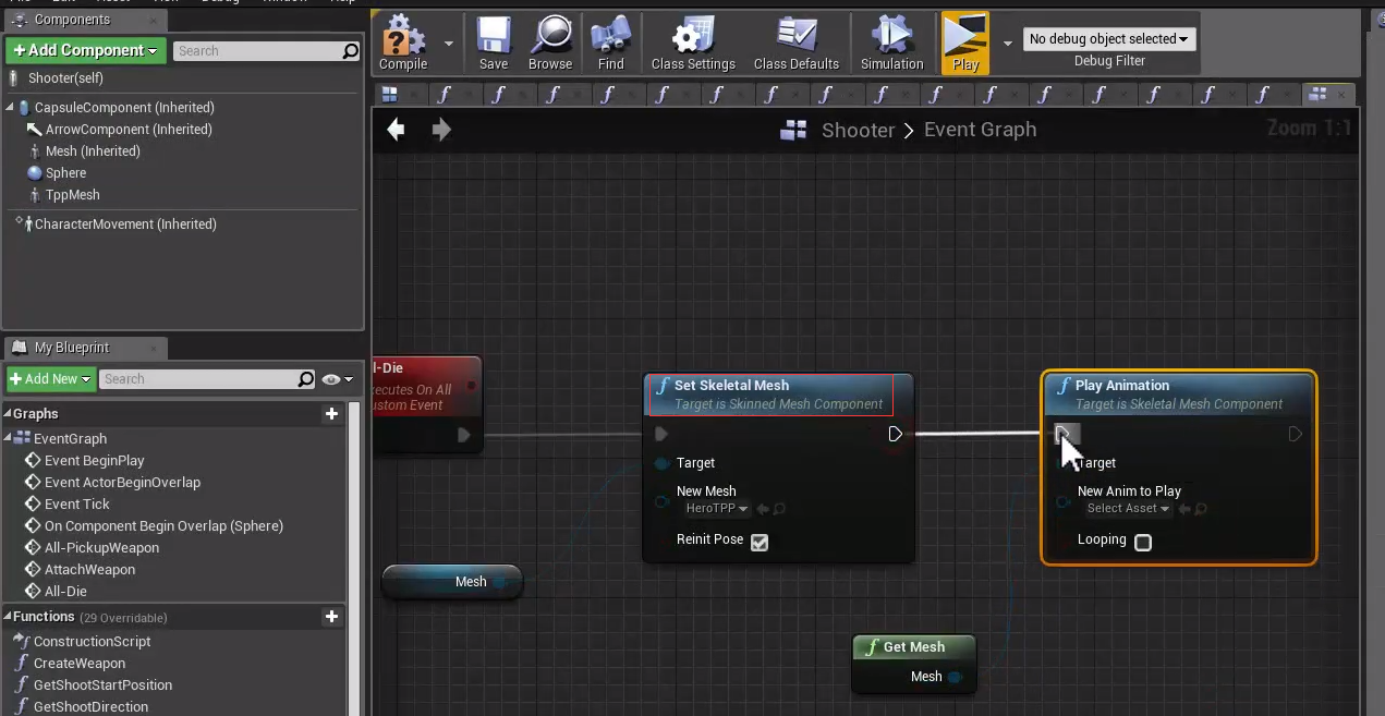 [UE4]Set Skeletal Mesh，在蓝图中设置骨骼模型-CSDN博客