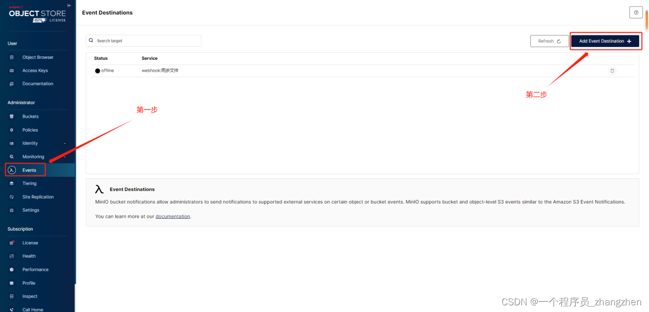 MinIO （三） 使用Webhook实时同步文件_minio webhook-CSDN博客