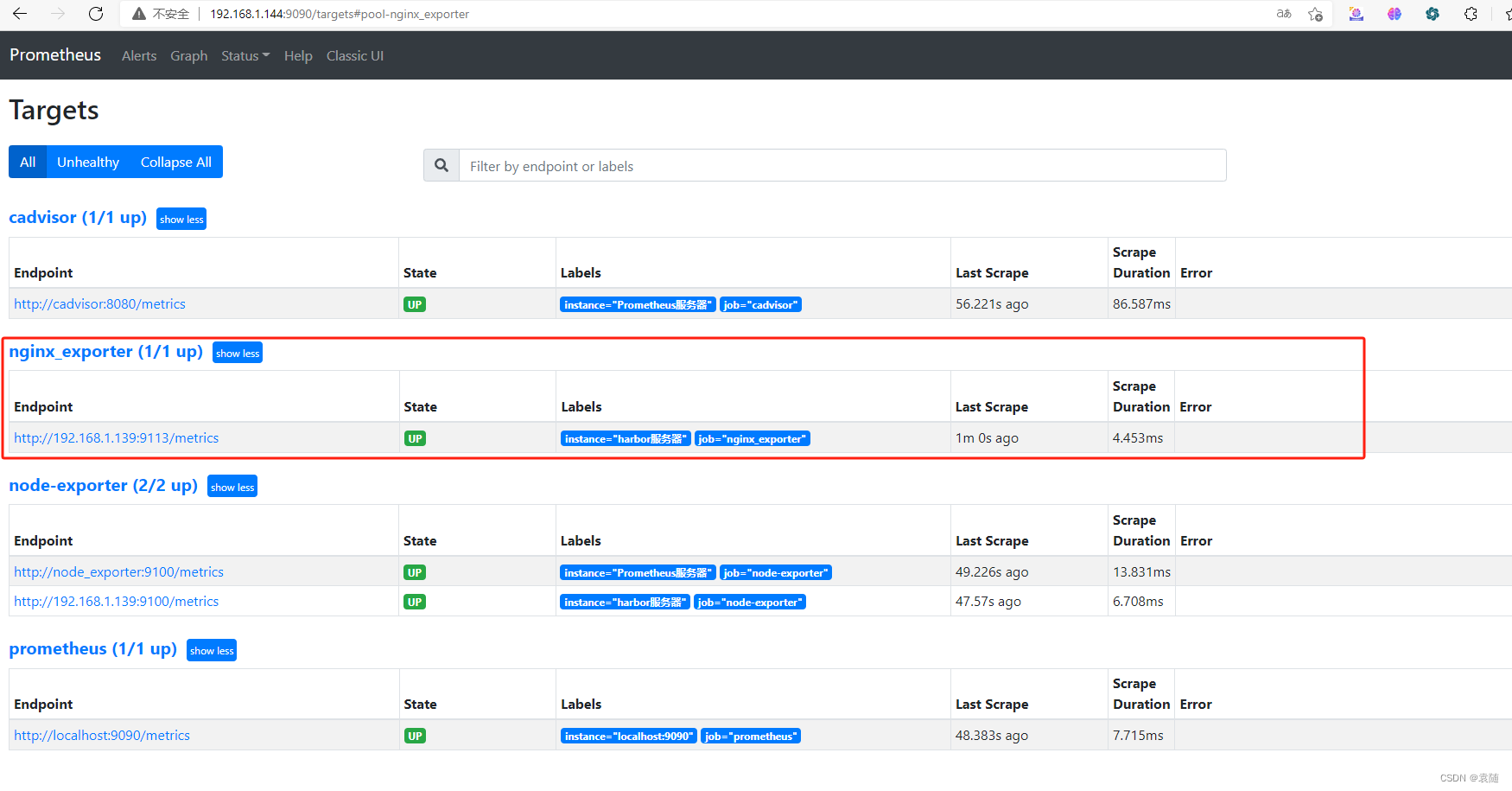 docker-compose方式添加Prometheus被监控节点_prometheus添加节点-CSDN博客