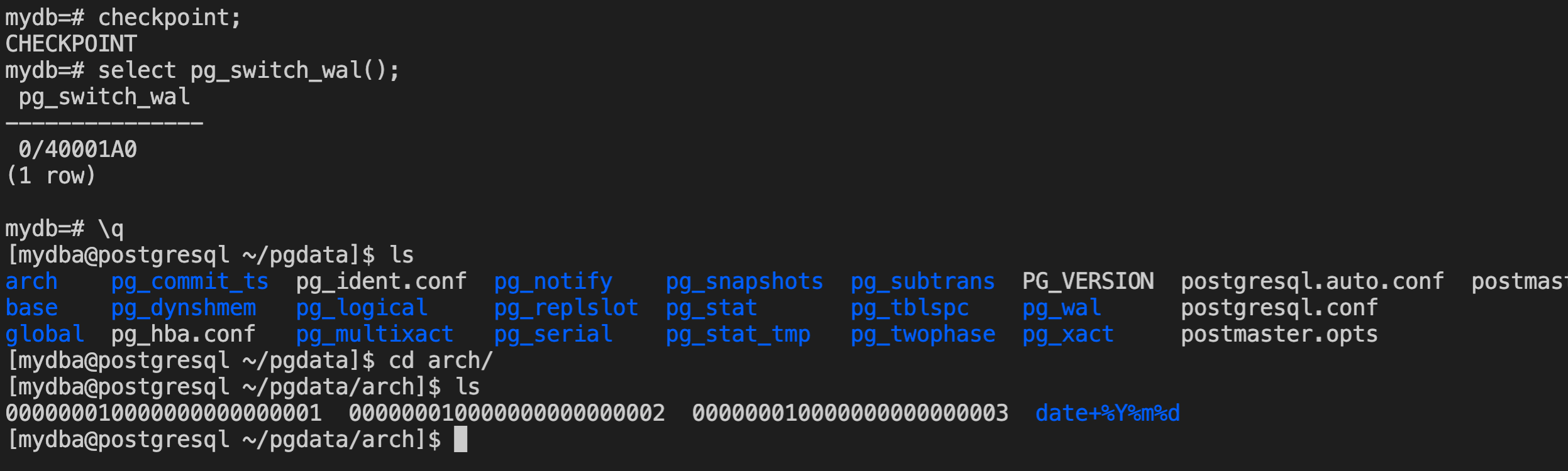 PostgresSQL开启归档模式_postgresql 开启归档-CSDN博客
