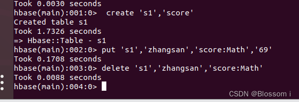 大数据技术原理及应用课实验3 ：熟悉常用的HBase操作-CSDN博客