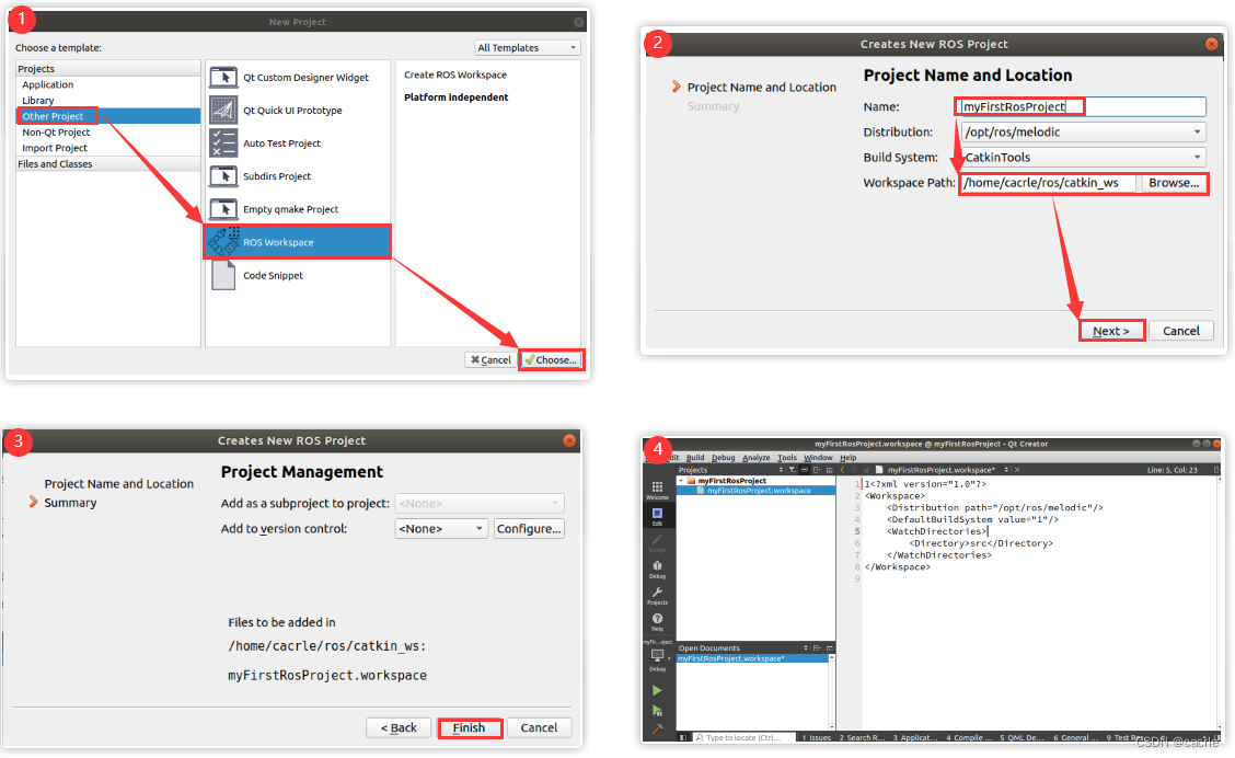 QT编程集成环境在Ubuntu中如何使用ROS工程？_qtc创建ros节点-CSDN博客